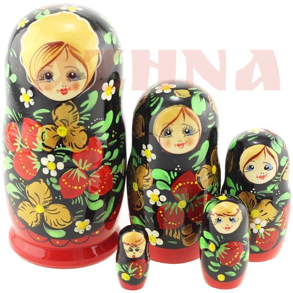 Matryoshka 5 places average "Like Khokhloma"
